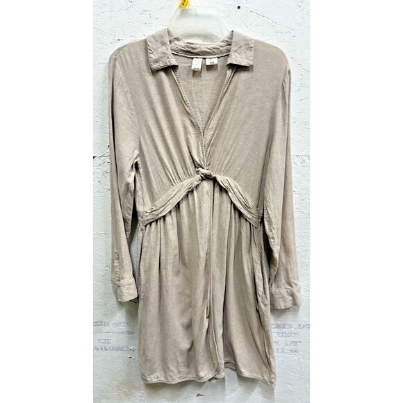 Joie | Dresses | Joie Linen Collared Aline Mini Dress Large Natural ...